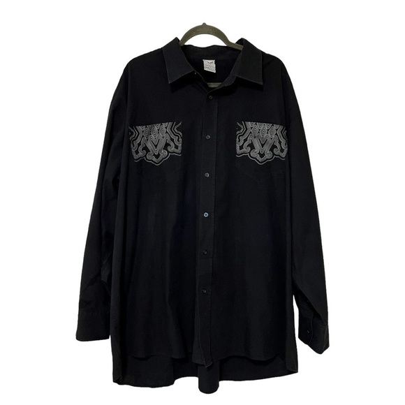 Avirex | Shirts | Avirex 3xb Button Down Western Aztec Design In Black ...